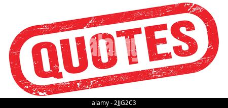 QUOTES text written on red rectangle stamp sign Stock Photo - Alamy