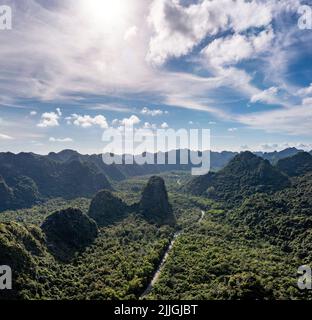 The Cat Ba National Park from aerial view Stock Photo - Alamy