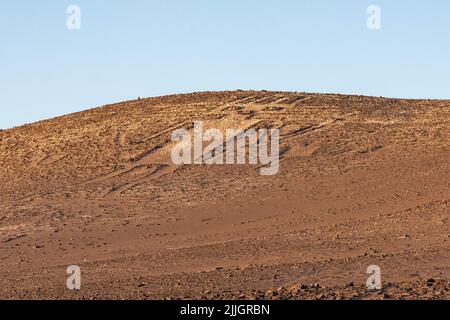 The Giant of the Atacama, a large prehistoric geoglyph on Cerro Unitas ...