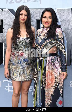 Amber Midthunder poses at the premiere of the film "Novocaine" at ...