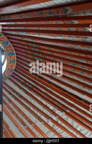 Mongolian family inside a traditional ger, Mongolia Stock Photo - Alamy