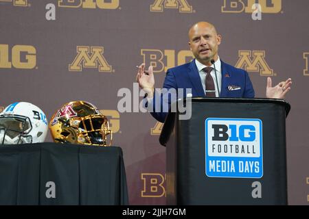 Minnesota head coach P.J. Fleck watches their game against Purdue ...