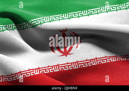 Closeup Iran Flag Stock Photo - Alamy