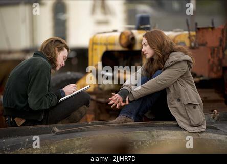 Neil Jordan, Saoirse Ronan and Caleb Landry Jones on the set of ...