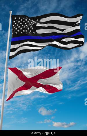 Alabama waving flag illustration. US states. Perfect for background and ...