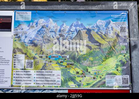 Map of Kandersteg and Lake Oschinen in Switzerland - KANDERSTEG ...