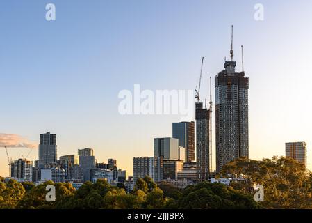 The Parramatta skyline, featuring the under-construction 180 George ...