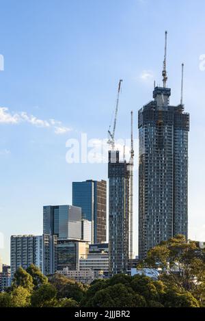 The Parramatta skyline, featuring the under-construction 180 George ...