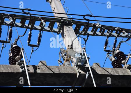 high voltage terminal. electric transfer station with high voltage ...