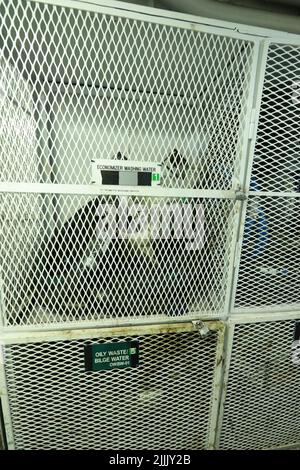 Bilge Pump. Close-up of Bilge pump,Cruise ship engine room interior ...