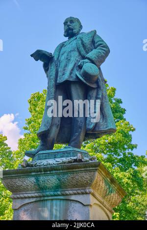Bronze statue of John Cory in Gorsedd Gardens, Cathays Park, Cardiff ...