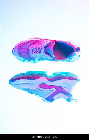 shopping concept. footwear for training. athletic footgear for running ...