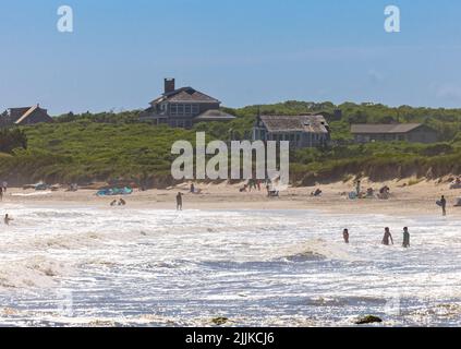 People enjoying the beach and ocean at Ditch Plains Stock Photo - Alamy