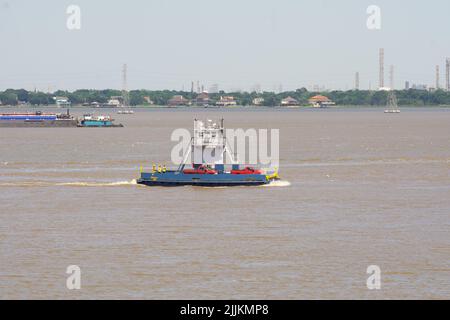 Ferry Ross S Sterling crossing Houston ship channel. Ferry Ross S ...