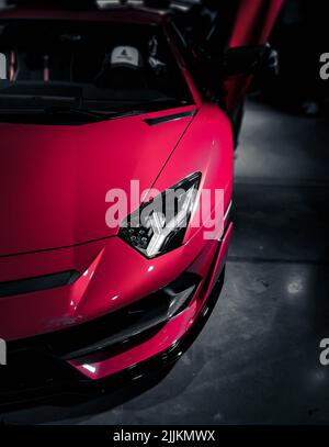A red Lamborghini Aventador SVJ Stock Photo - Alamy