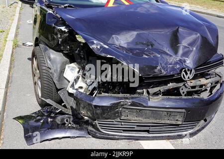 Car crash, VW, Berlin, Germany Stock Photo - Alamy