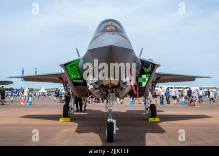 F-35A of the 495th Fighter Squadron “the Valkyries”, arriving at RAF ...