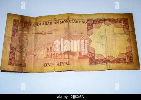 Rare Old One Riyal of Saudi Arabian Foreign Currency Note, Saudi ...