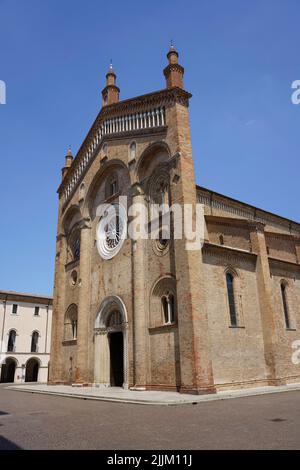 Crema, Cremona province, Lombardy, Italy: facade of the historic church ...