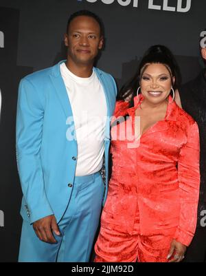 Emerson Brooks and Tisha Campbell Stock Photo - Alamy