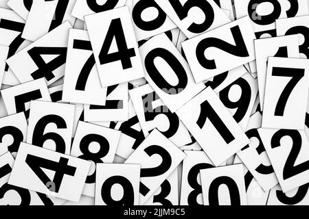Abstract background with random numbers. Typography background ...