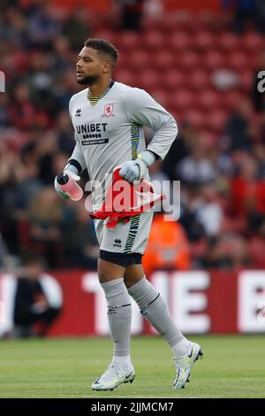 Middlesbrough goalkeeper Zack Steffen in action during the Sky Bet ...