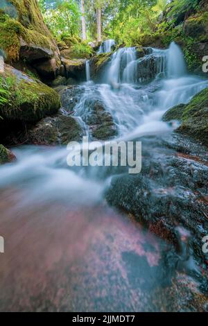 A beautiful waterfall shot with a long exposure Stock Photo - Alamy
