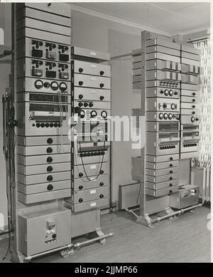 Kråks Radio Station Karlsborg 1964. Fan room. In the foreground ...