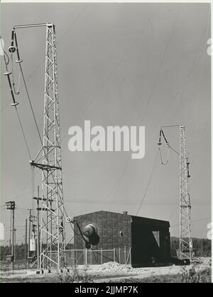 Kråks Radio Station Karlsborg 1964. Fan room. In the foreground ...