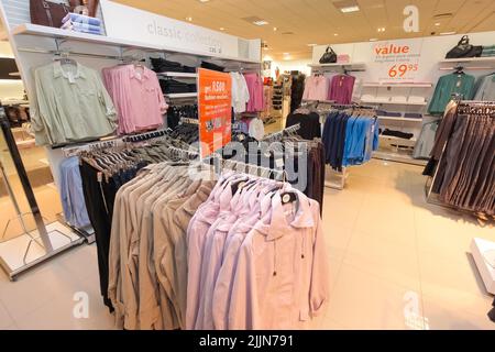A closeup of the Interior of Woolworths clothing store Stock Photo - Alamy