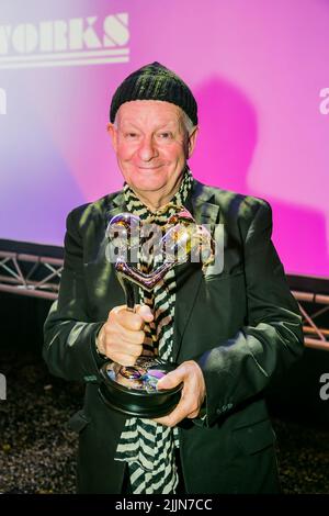 Legendary Comedian Pieter Dirk Uys with his lifetime achievement award ...