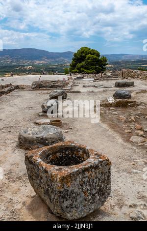 archaeological remains and buildings of the minoan temple and palace at ...