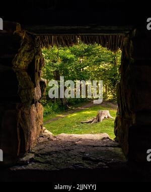 Lone Shieling trail hut Cape Breton Highlands national park Nova Scotia ...