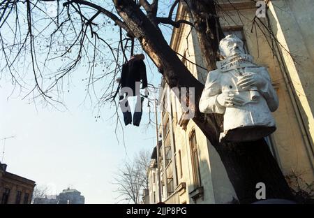 Then Romanian President and dictator Nicolae Ceausescu and his wife ...
