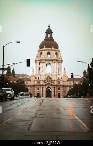 Exterior view of the famous Pasadena City Hall at Pasadena, California ...