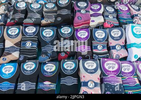 England, Dorset, Christchurch, Christchurch Market, Clothing Stall ...