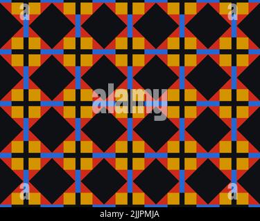 An illustration of a seamless colorful square and rhombus tile pattern ...