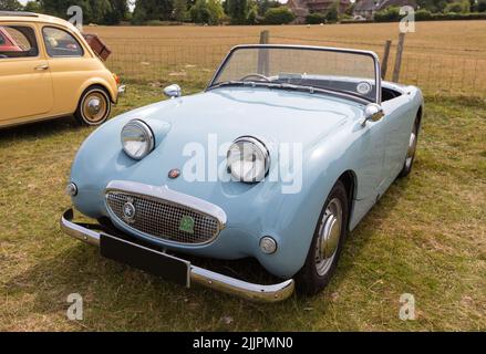 A Classic Frog Eyed Sprite Interior In Appledore Kent UK Stock Photo ...
