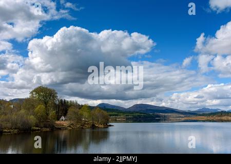 Loch Garry from the bridge at Tor na' Carraidh, Glen Garry, Highland ...