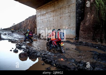 The construction of Kibra -Southern bypass interchange road in Nairobi ...
