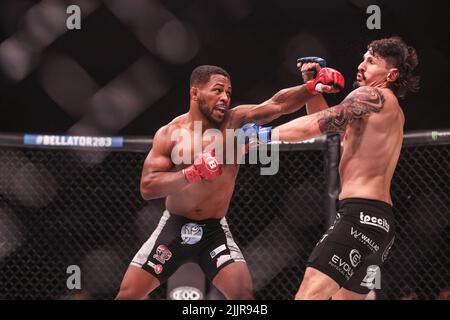 Archie Colgan lands a cross on Bryan Nuro at Bellator 283. Archie ...