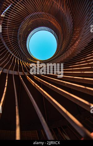 A low angle shot of the stunning Observatorium lookout tower at the ...