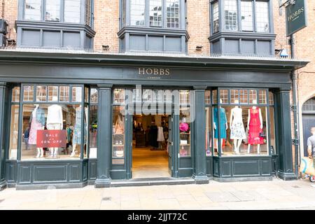 Hobbs clothing store in historic York city centre, exterior of clothing ...