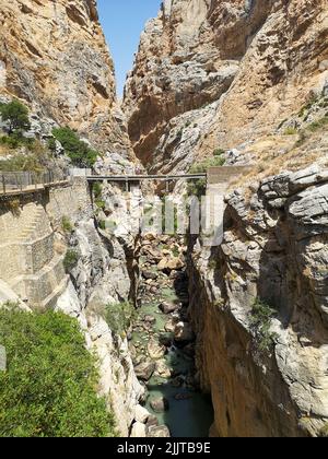 A vertical shot of the rocky cliffs in the Garden of the Gods in ...