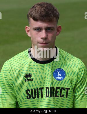 Patrick Boyes of Hartlepool United during the pre-match warm-up during ...