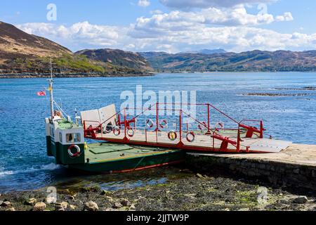 The Glenelg to Kylerhea Ferry (the Glenachulish) which crosses the Kyle ...