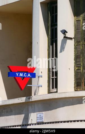 YMCA sign, Thessaloniki, Macedonia, Northern Greece Stock Photo - Alamy