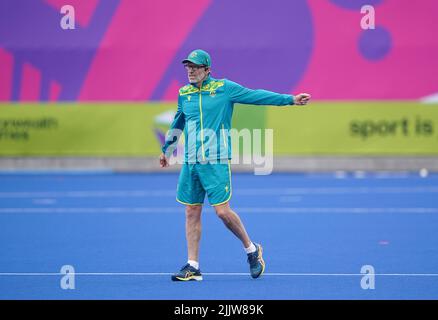 Australis head coach Colin Batch, as the team practice at the ...