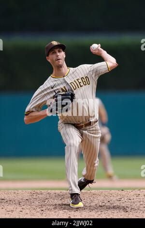 San Diego Padres pitcher Taylor Williams throws during spring training ...
