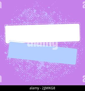 Blank Message Boxes Over Color Background Design. Creative Banners For ...